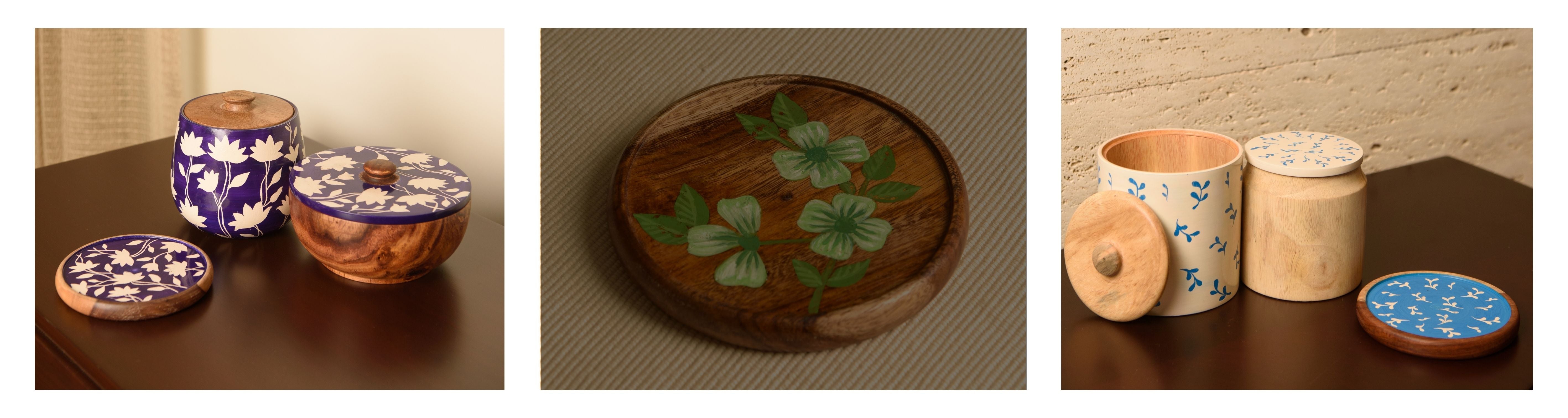 Wooden Coasters Pakistan | Handmade Table Coasters – Udaari Crafts