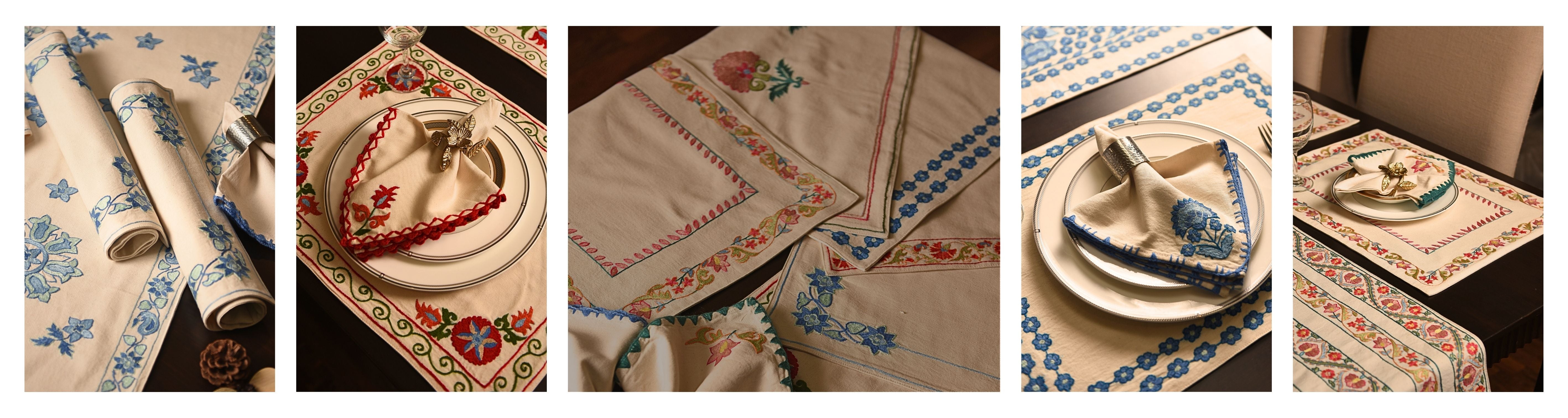 Table Mats Pakistan | Embroidered Designs Online – Udaari Crafts